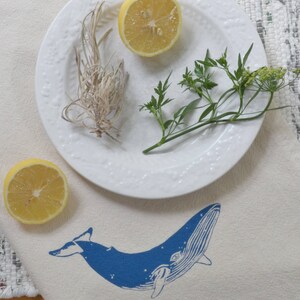 Whale Cloth Napkins - Set of 4 - Organic Cotton - Nautical - Unpaper ...