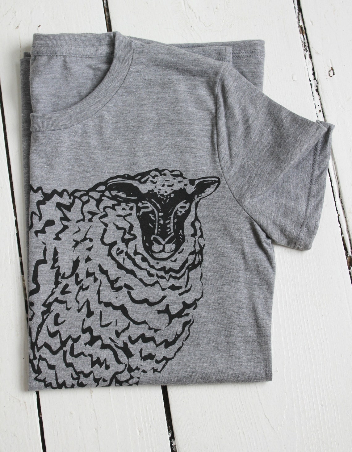 Mens Sheep T-shirt: Organic Tri-blend Farm Animal Tee - Etsy