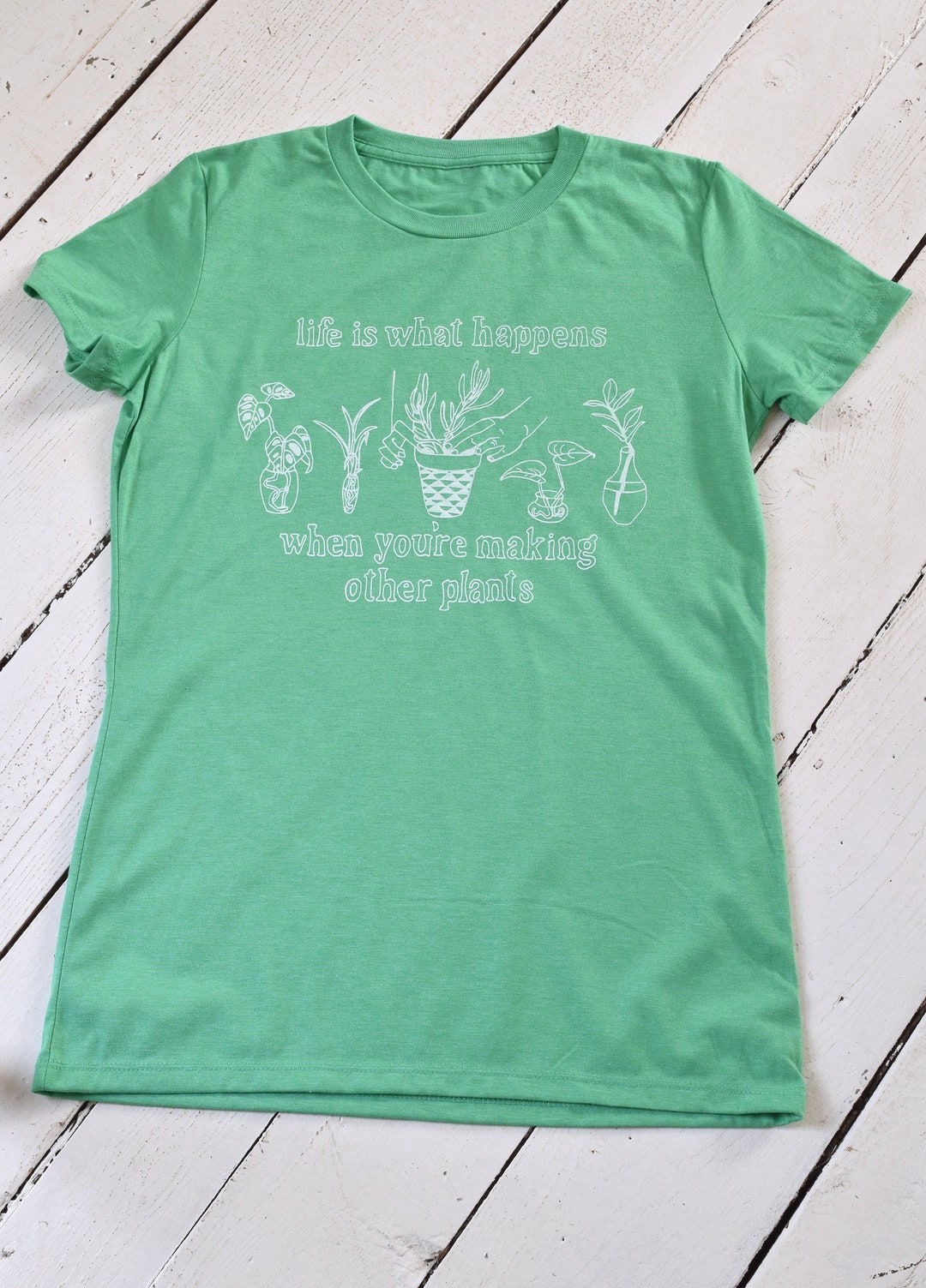 Women's Plant Lover T Shirt Organic and Recycled Tri-Blend Seedling ...