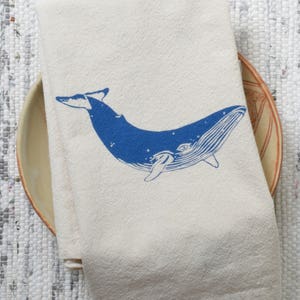 Whale Cloth Napkins - Set of 4 - Organic Cotton - Nautical - Unpaper ...