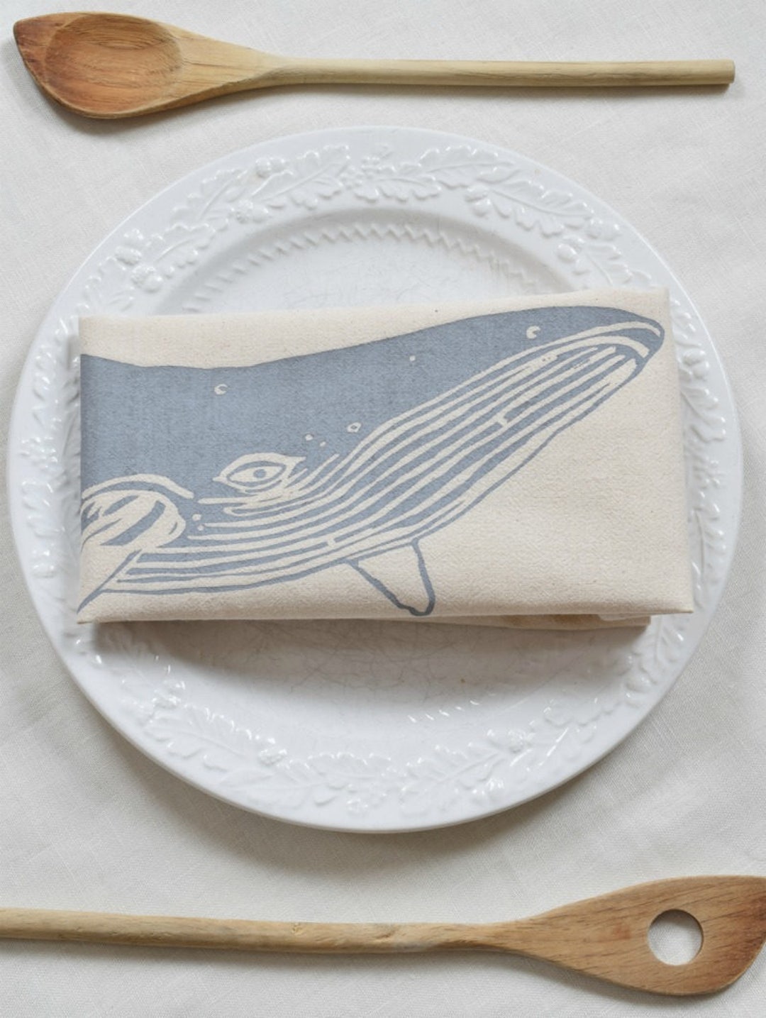 Tea Towel - Whale - Organic Cotton - Nautical Kitchen Decor - Screen ...