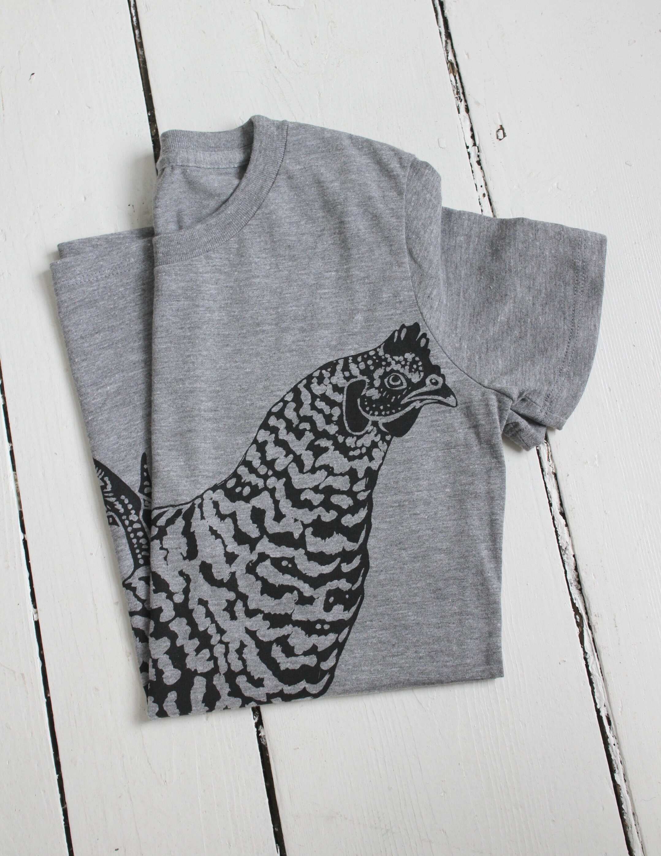 Womens Chicken T Shirt Organic Chicken Tee Tri-Blend | Etsy