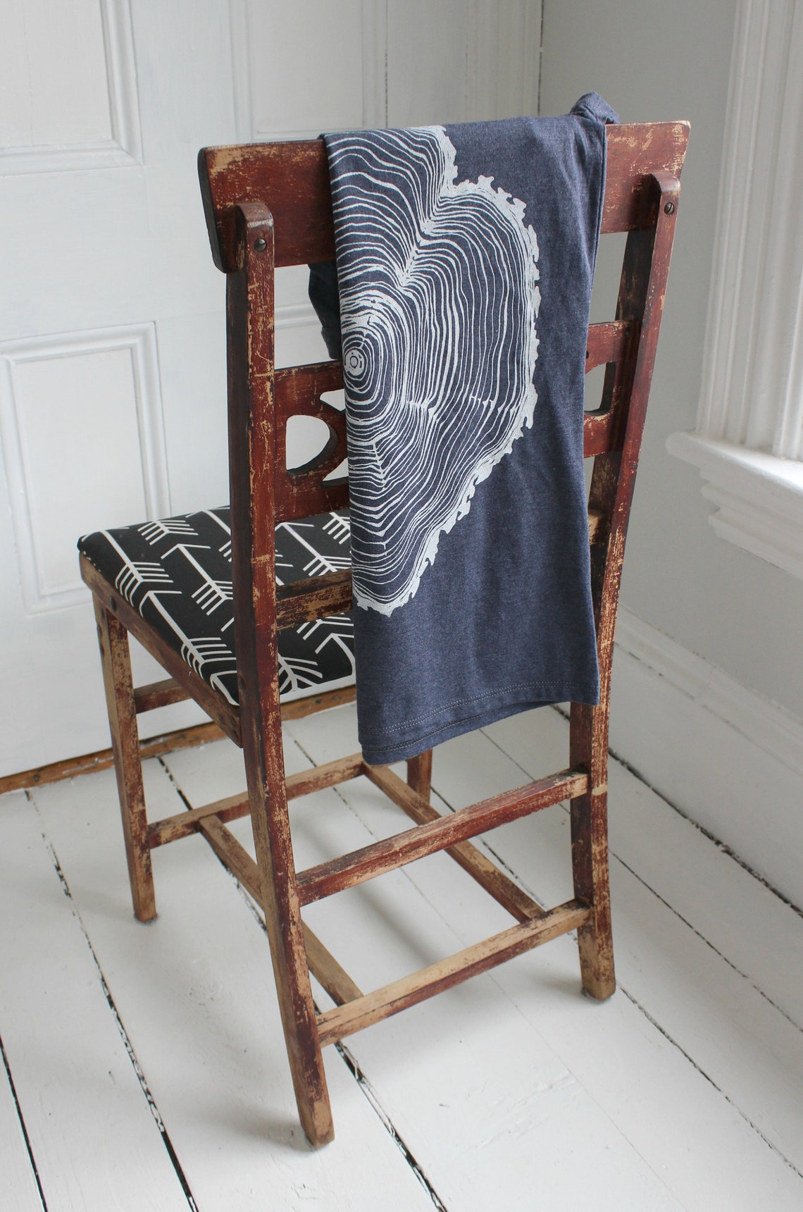 Mens Tree Ring T Shirt Organic Woodcut Tee Tri-blend - Etsy