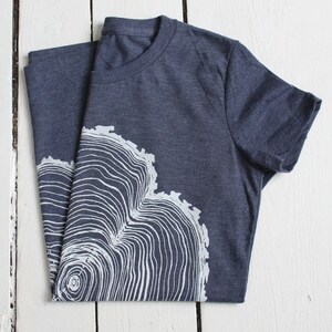 Womens Tree Ring T-shirt: Organic Tri-blend Woodcut Print - Etsy