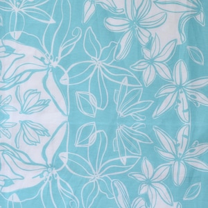 Flower Bloom Bandana - Aqua Blue - 100% Cotton - Handkerchief - 22" X ...