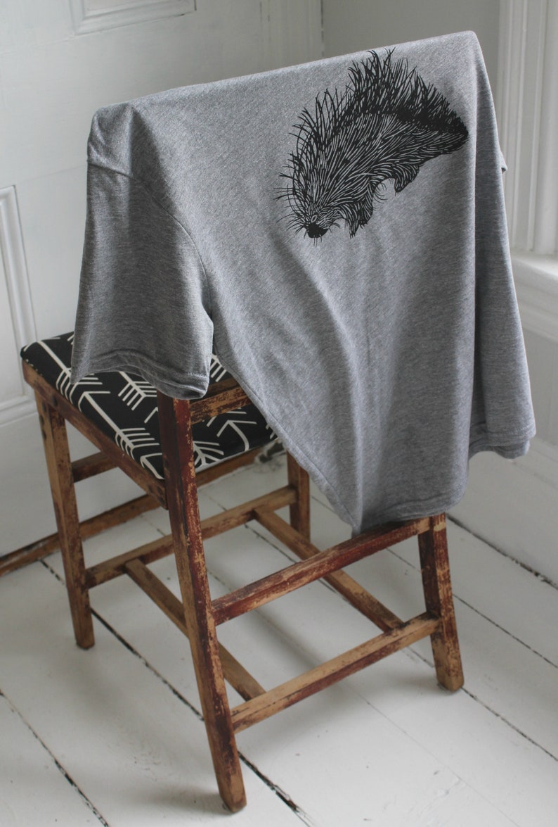 Porcupine Tee: Organic Tri-blend, Hand Screen Print - Etsy