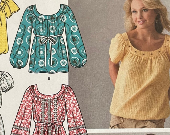 Simplicity 3887 Pattern UNCUT 2000s Romantic Blouse Scoop Neck Raglan ...