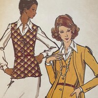 Vogue 2212 Sewing Pattern Bill Blass Misses Jacket & Dress Fitted Self ...