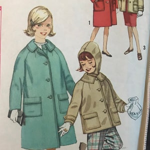 Simplicity 4156 Pattern CUT Complete 1960s Vintage Girl's Button Front ...