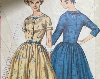 Simplicity 8239 Pattern CUT Complete 1950s Vintage Designer's Fit and ...