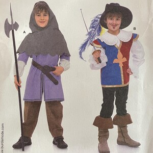 Burda 9659 Pattern UNCUT Boy's Three Musketeers and Royal Guard ...
