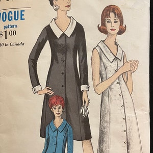 Vogue 6132 Pattern CUT Complete 1960s Vintage Young Fashionables Button ...