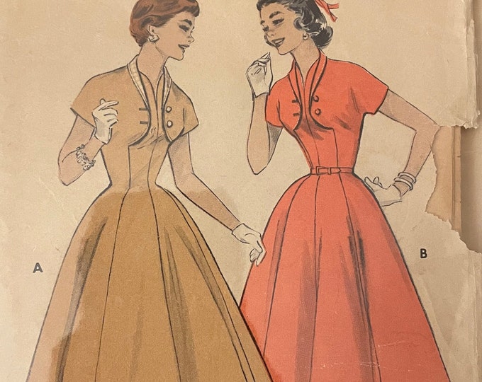 Simplicity 8239 Pattern CUT Complete 1950s Vintage Designer's Fit and ...