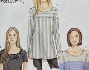 Vogue 7023 Pattern UNCUT Easy Stretch Knit Sleeveless Short or Long ...