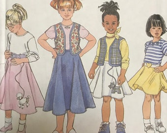 Simplicity 1627 Pattern UNCUT Little Girl's Cap Sleeve Top With Back ...