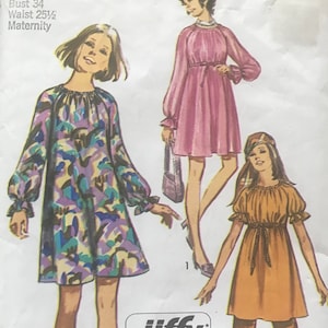 Simplicity 9086 Pattern CUT Complete 1970s Vintage Jiffy Maternity ...