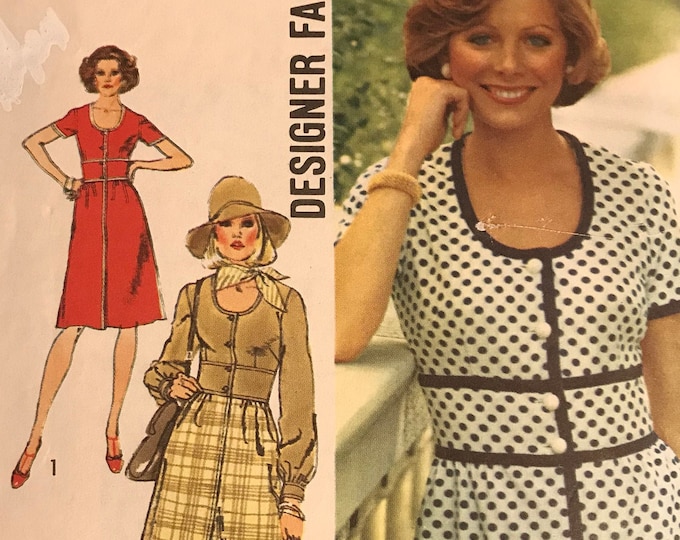 Simplicity 6093 Pattern CUT Complete 1970s Vintage Designer Fashion ...