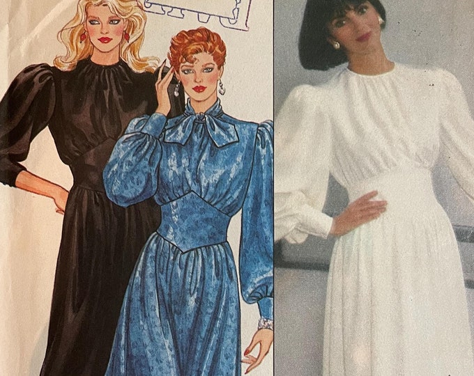 Butterick 6939 Pattern UNCUT 1980s Vintage Special Occasion Dress Low ...