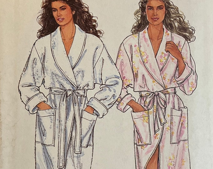 Simplicity 7507 Pattern UNCUT Vintage 1990s Easy Shawl Collar Bathrobe ...