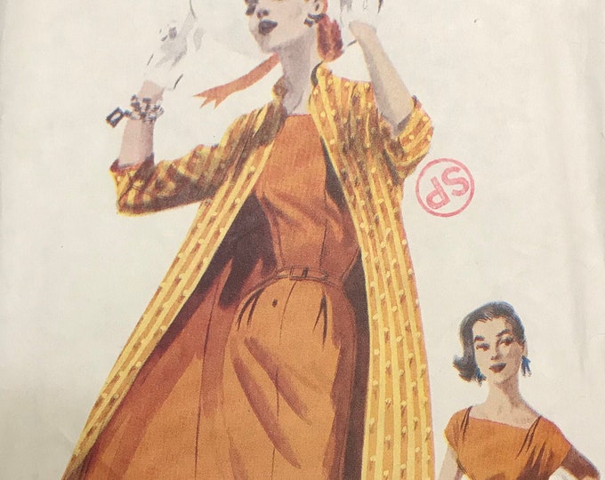 Butterick 6632 Pattern UNCUT Retro 56 1950s Sheath Dress With Square ...