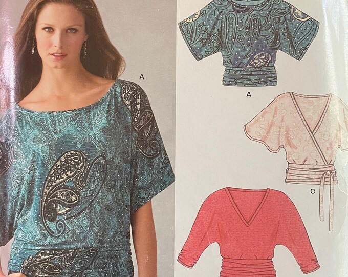 New Look 6648 Pattern UNCUT Easy Stretch Knit Bat Wing Style Blouse ...