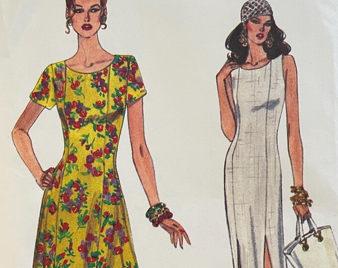 Vogue 8651 Pattern UNCUT 1990s Vintage Very Easy Scoop Neck Fitted ...