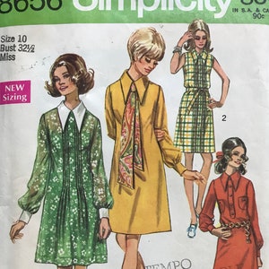 Simplicity 8656 Pattern CUT Missing Facings 1960s Shirtdress With ...