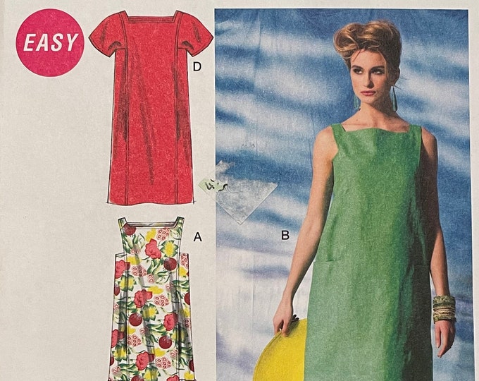 Butterick B5046 5046 Pattern UNCUT Fast and Easy Front Wrap Dress Top V ...