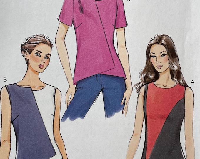 New Look 6937 Pattern UNCUT V Neckline Banded Pullover Top With ...