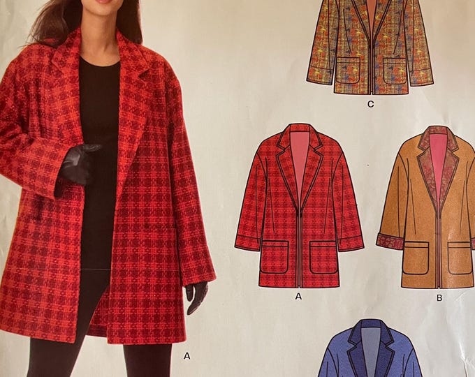 New Look A6153 6153 Pattern UNCUT Loose Fitting Boxy Coat Extended ...