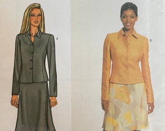 Vogue V8194 8194 Pattern UNCUT Semi Fitted Button Loop Front Blouse ...