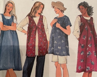 Simplicity 8380 Pattern UNCUT 1990s Vintage Maternity Easy Sew Jumpsuit ...