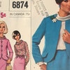 Simplicity 8656 Pattern CUT Missing Facings 1960s Shirtdress With ...