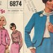 Simplicity 8656 Pattern CUT Missing Facings 1960s Shirtdress With ...