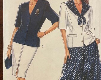 New Look 6091 Pattern UNCUT 1990s Boxy Elbow Length Sleeve Skirt ...