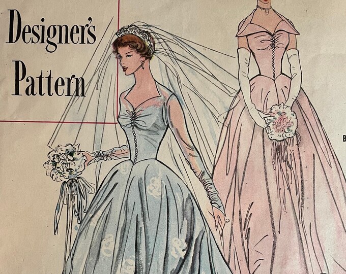 Simplicity 8239 Pattern CUT Complete 1950s Vintage Designer's Fit and ...