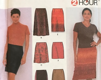 Simplicity 8555 Pattern UNCUT Below Knee Length Skirt Cut Crosswise ...