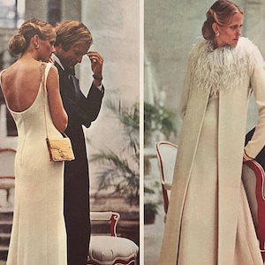 Vogue 1042 Pattern UNCUT 1970s Vintage Givenchy Sleeveless Evening Gown ...