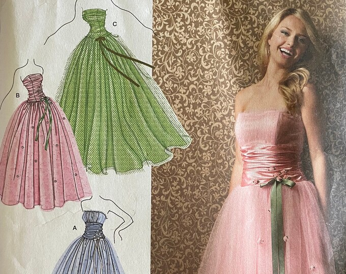 Simplicity 3878 Pattern UNCUT Jessica Mcclintock Retro 50s Strapless ...