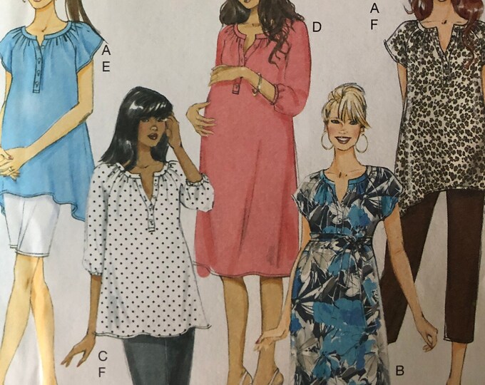 Butterick B5763 5763 Pattern UNCUT Easy Maternity Tunic Top Midi or ...