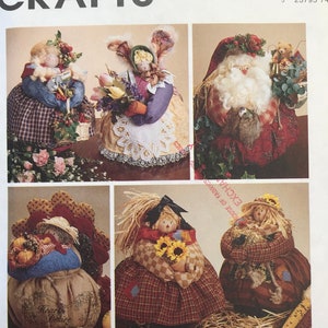 Mccalls 7403 Pattern UNCUT 1990s Vintage Roly Poly Holiday Centerpieces ...