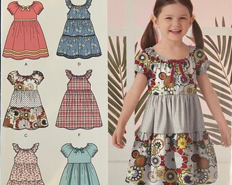 Easy-to-sew Peasant Dress Simplicity 2377 A 3,4,5,6,7,8 Uncut Sewing ...