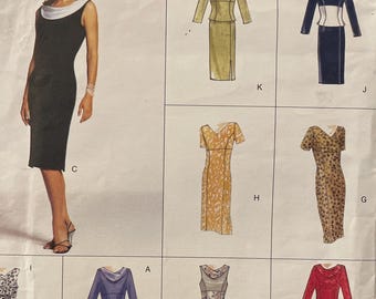 Butterick B5046 5046 Pattern UNCUT Fast and Easy Front Wrap Dress Top V ...