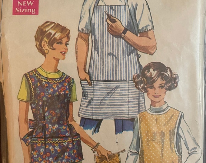 Simplicity 7974 Pattern CUT Complete Vintage 1960s Round or Square Neck ...