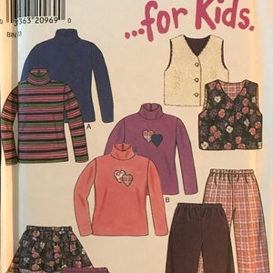 New Look 6711 Pattern UNCUT Kids Turtleneck Raised Neck Top Button ...