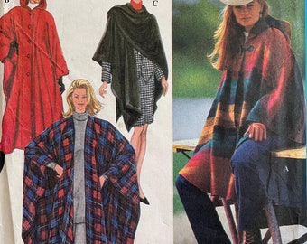 Simplicity 8173 Pattern UNCUT Easy to Sew Wrap Fringe Trim Poncho ...