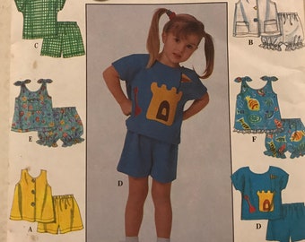 See and Sew 3889 Pattern Easy Girls Pullover Sun Dress Tank Top Bow Tie ...