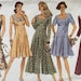 Mccalls 3747 Pattern CUT Complete 1950s Vintage Fitted Dress With ...