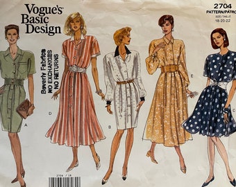 Mccalls 6413 Pattern UNCUT 1990s Vintage Fashion Basics Button Front ...