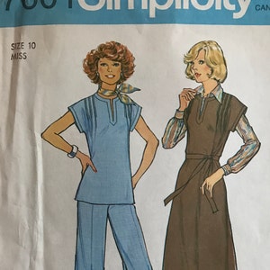 Simplicity 7601 Pattern UNCUT 1970s Simple Sew Kurti Style Tunic Jumper ...